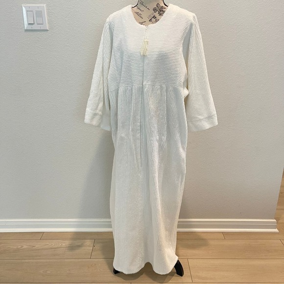 stan herman | Dresses | Stan Herman Vintage White Cotton Blend Terry ...